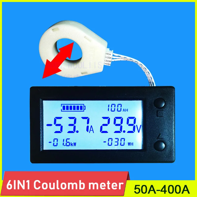 DC-300V-100A-200A-400A-Lithium-Battery-Monitor-Hall-Coulomb-Meter-power ...