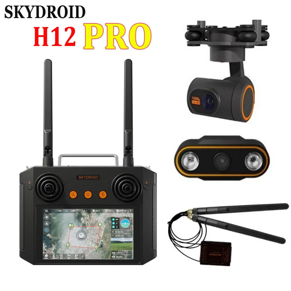 Skydroid H12 PRO Remote Control with 3-body Camera/3-Axis Gimbal Combo ...