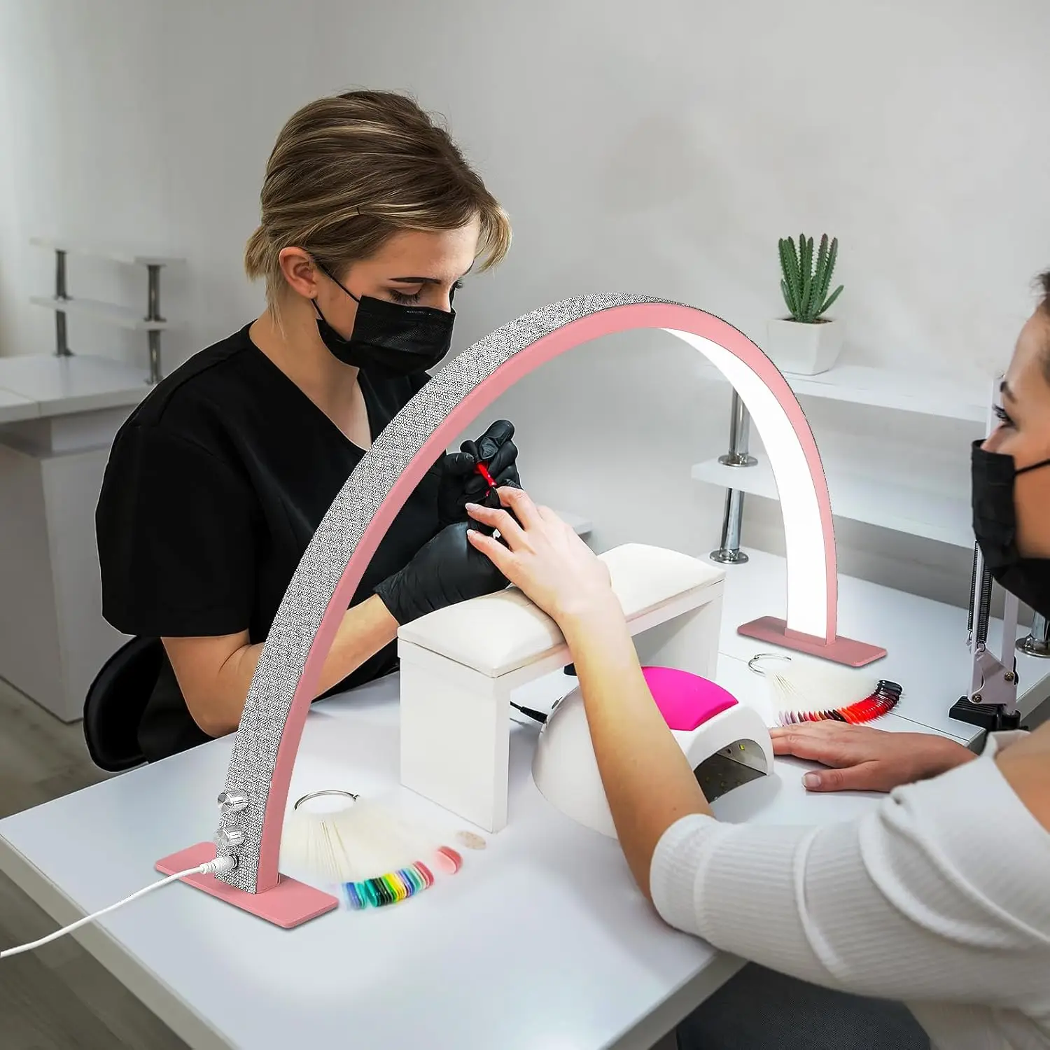 50W-New-LED-knob-Switch-Nail-Beauty-Half-Moon-Lamp-Eyelash-Extension ...