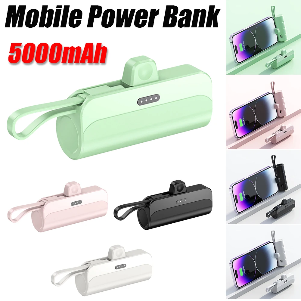 5000mAh-Wireless-Power-Bank-Type-C-2-1A-Fast-Charging-for-iPhone-14-13 ...