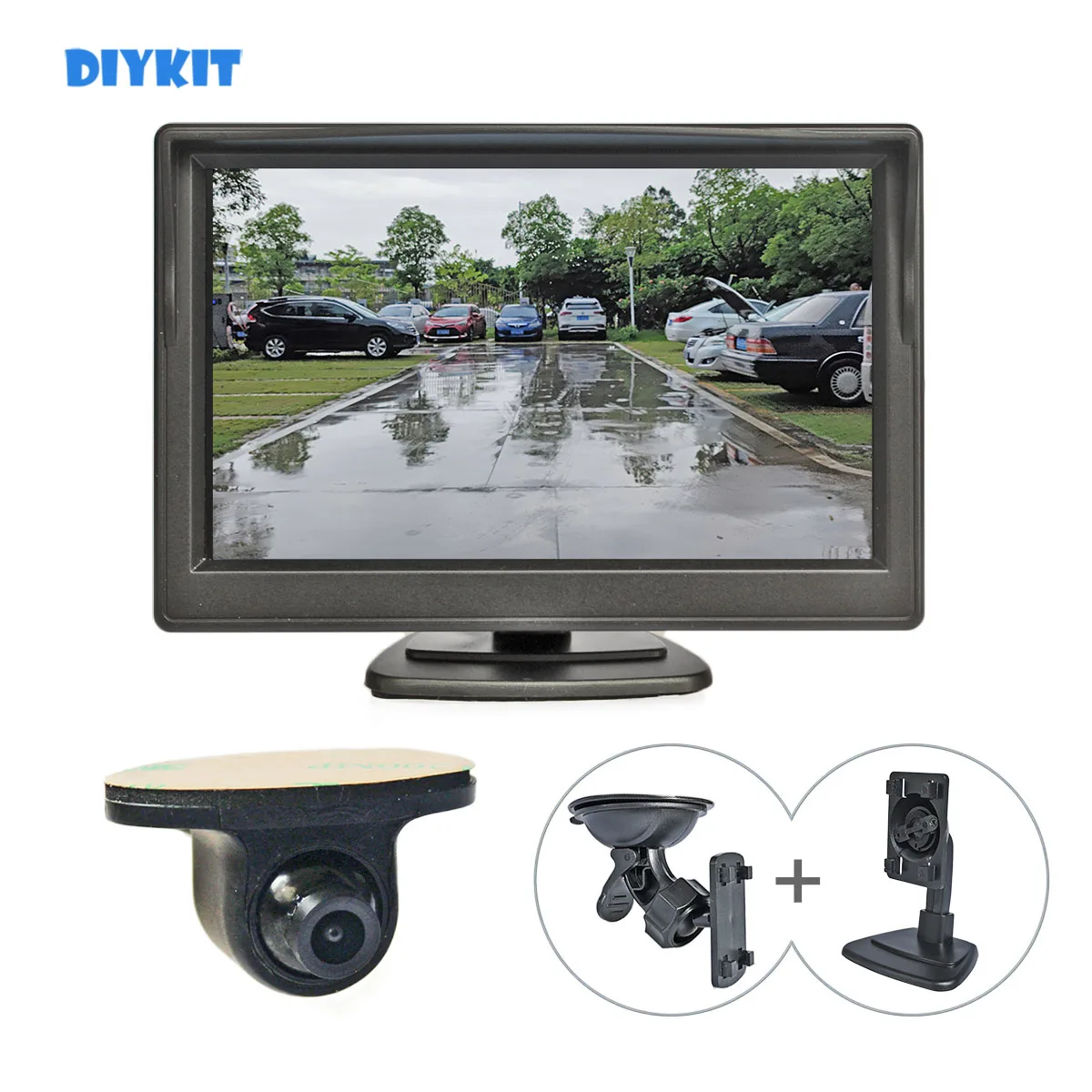 DIYKIT-5inch-TFT-LCD-Rear-View-Car-Monitor-Waterproof-UFO-Style-Color ...