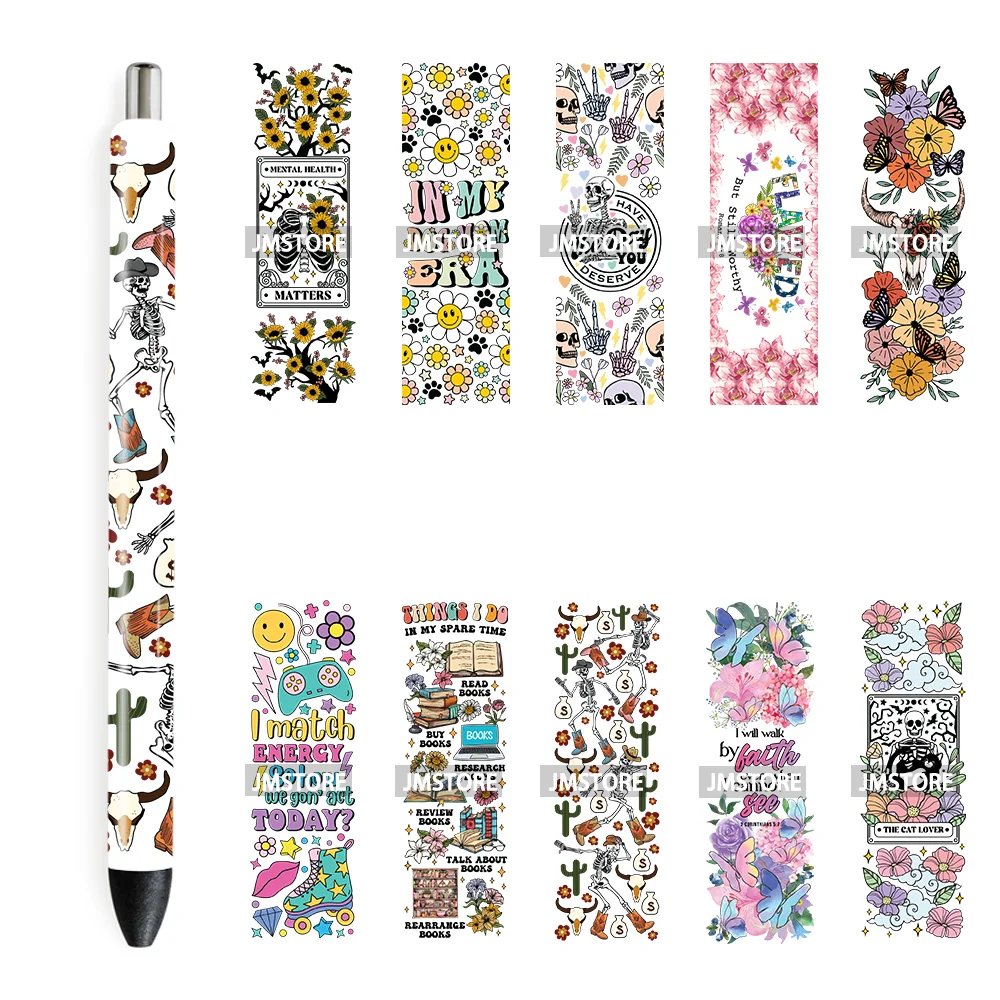 In-My-Book-Era-Faith-Skeleton-cristiano-UV-DTF-Pen-Wraps-Stickers ...