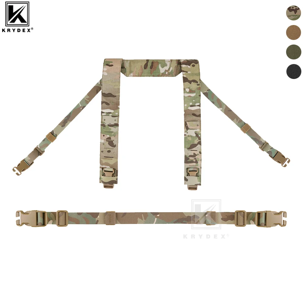 KRYDEX Tactical Padded Shoulder Strap Laser Cut H-Harness Fat Shoulder ...