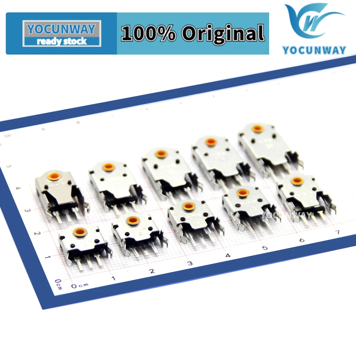 TTC 7/8/9/10/11/12/13/14/15/16mm Rotary Mouse Scroll Gold Wheel Encoder ...