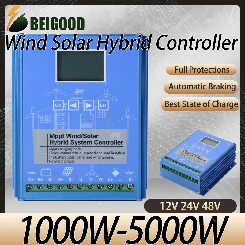 Hybrid-Controller-With-Dump-Load-Resistor-Wind-5000W-Solar-3000W-MPPT ...