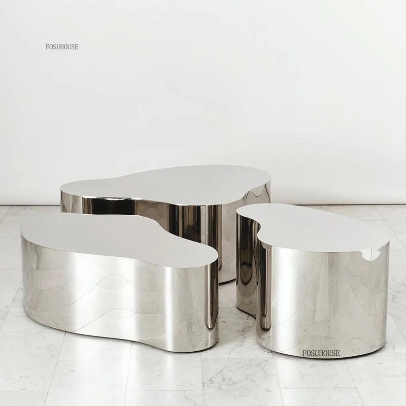 Modern Minimalist Stainless Steel Coffee Tables for Living Room Special ...