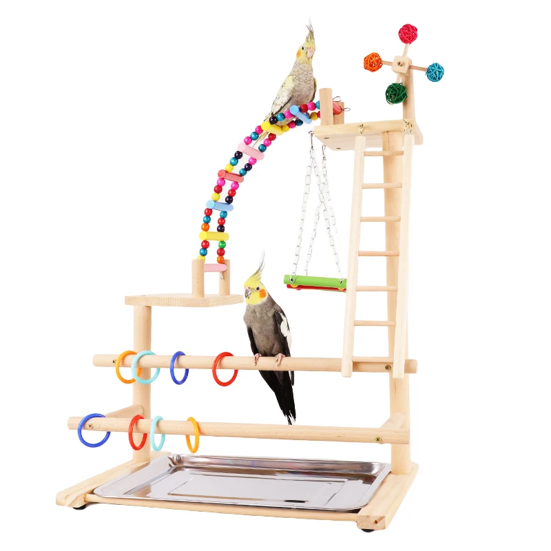 High-Quality-Pet-Parrot-Playstand-With-Ladder-Parrots-Bird-Playground ...