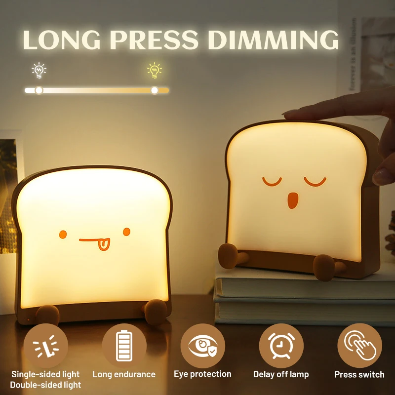 Toast-Bread-LED-Night-Lamp-Cute-Toast-Bread-Led-Lamp-Usb-Creative ...