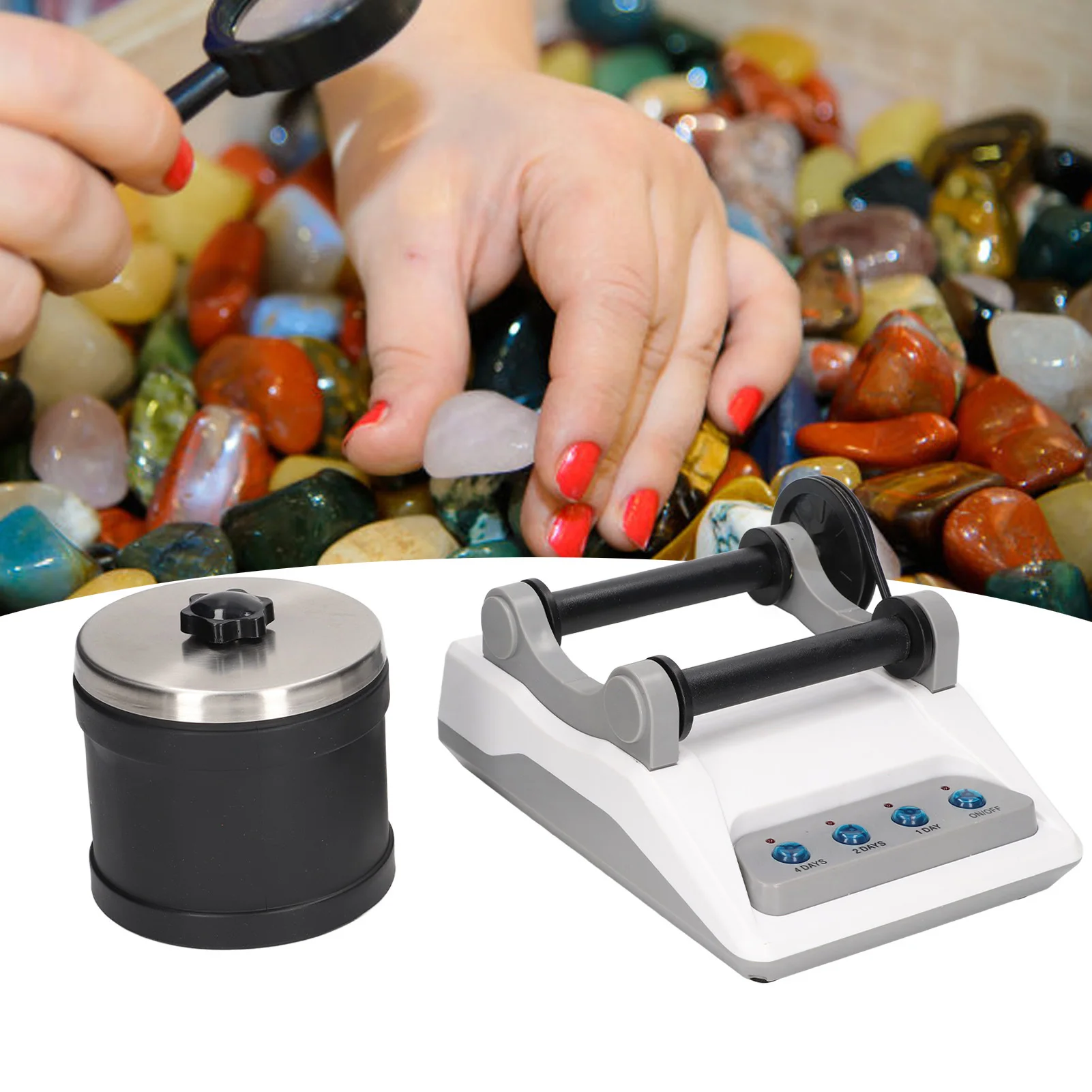 Rock-Tumbler-Kit-DIY-Electric-Toy-with-Rough-Gemstones-Polishing-Grits ...