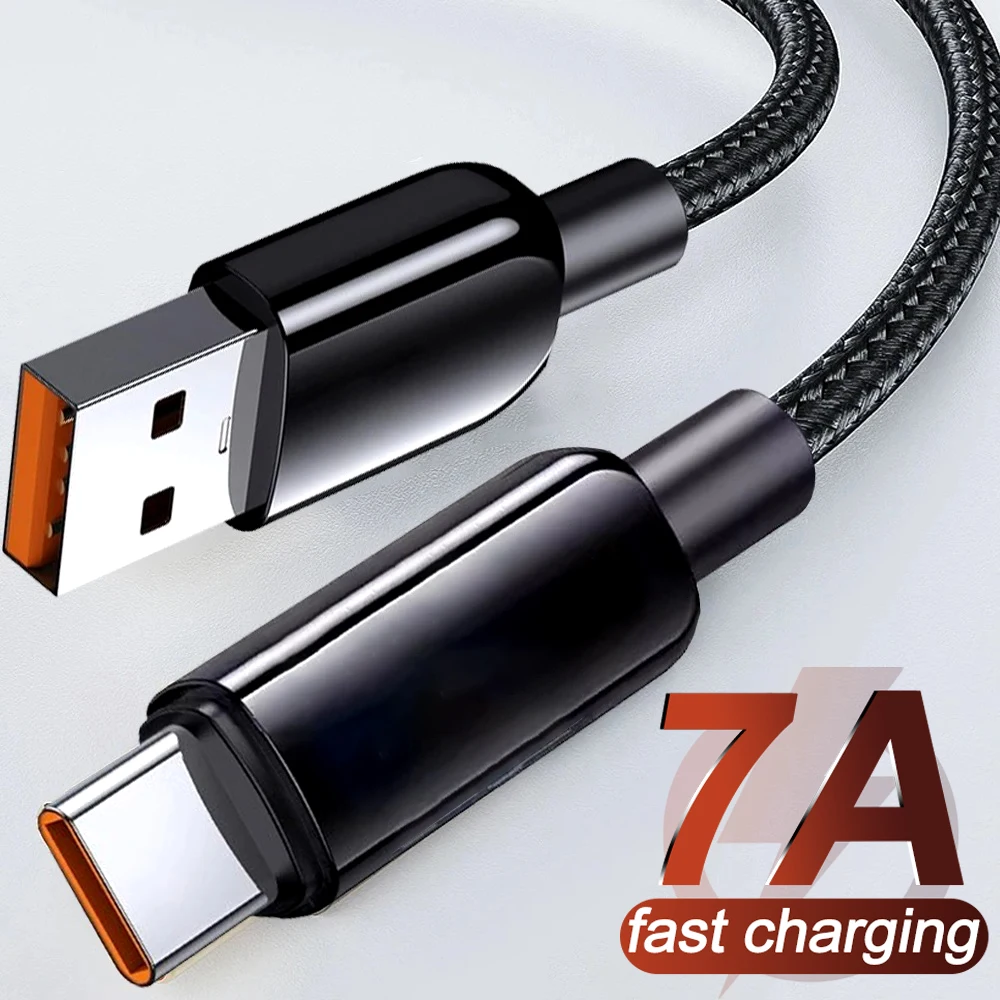 7A Quick Charging USB-C Cables Sturdy Nylon Braided Type C Data ...
