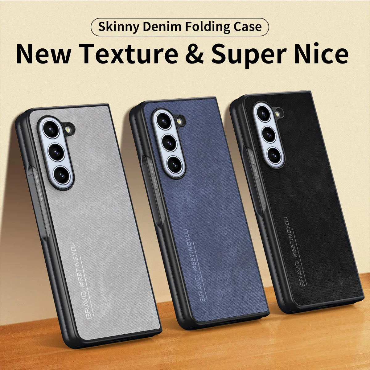 Samung-ZFold-6-Case-Luxury-Fiber-Pattern-Leather-Folding-Cover-For ...