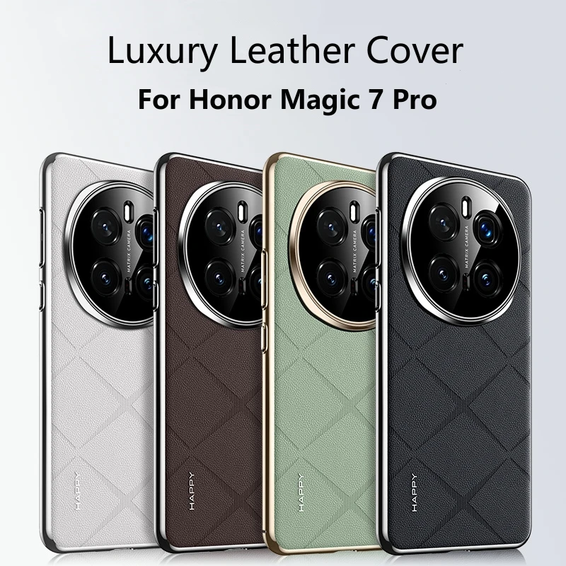 Case For Honor Magic 7 Pro Case Luxury Leather Back Cover For Magic ...