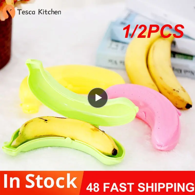 1-2PCS-Banana-Storage-Box-for-Outdoor-Travel-Cute-Banana-Case-Protector ...