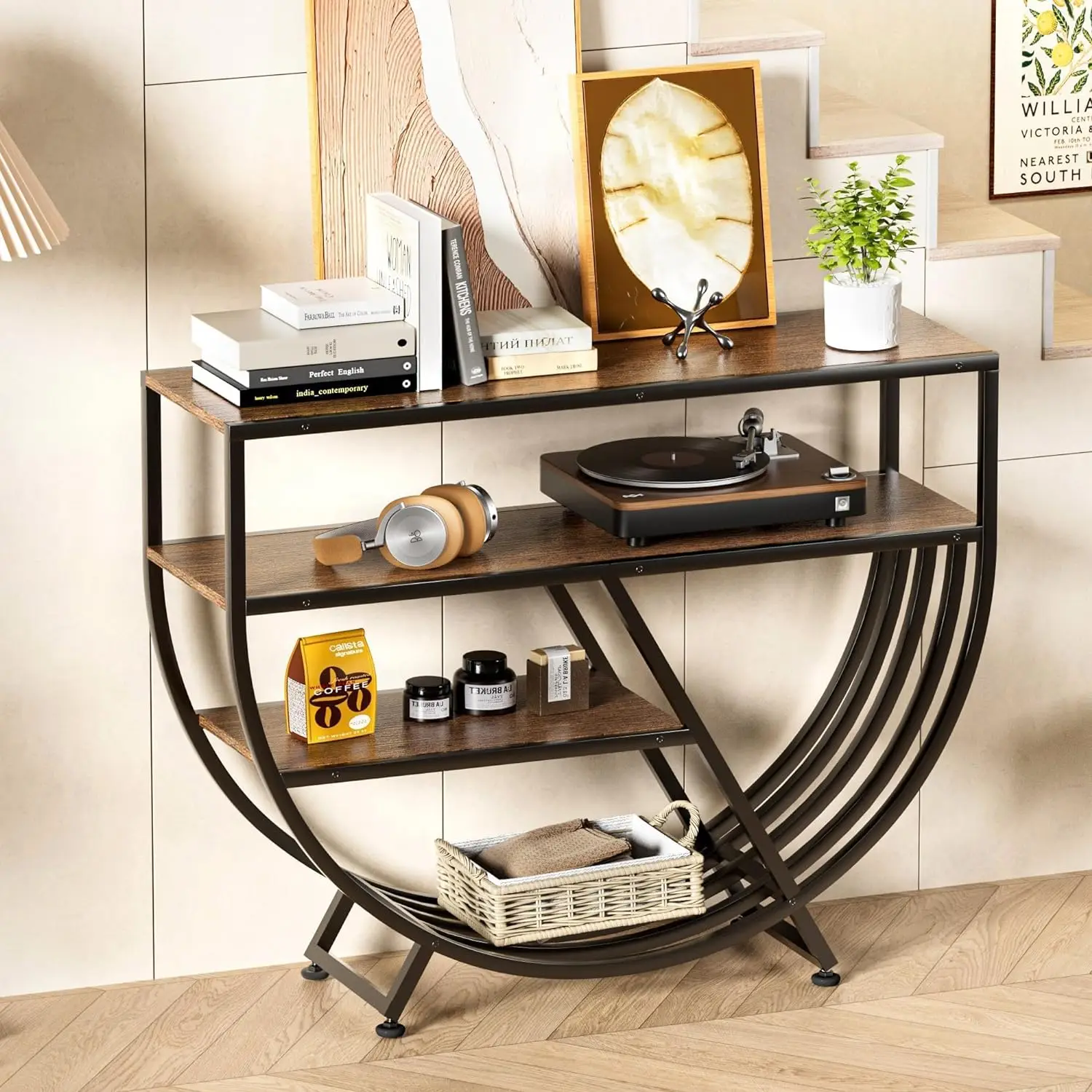 Comfort-Corner-Clockwork-Console-Table-3-Tier-Entryway-Table-with ...