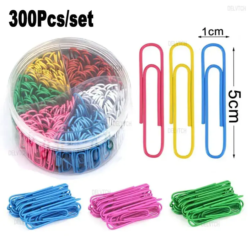 300Pcs-Set-Paperclips-50mm-Office-School-Book-Wall-Map-Photo-Memo-Pad ...