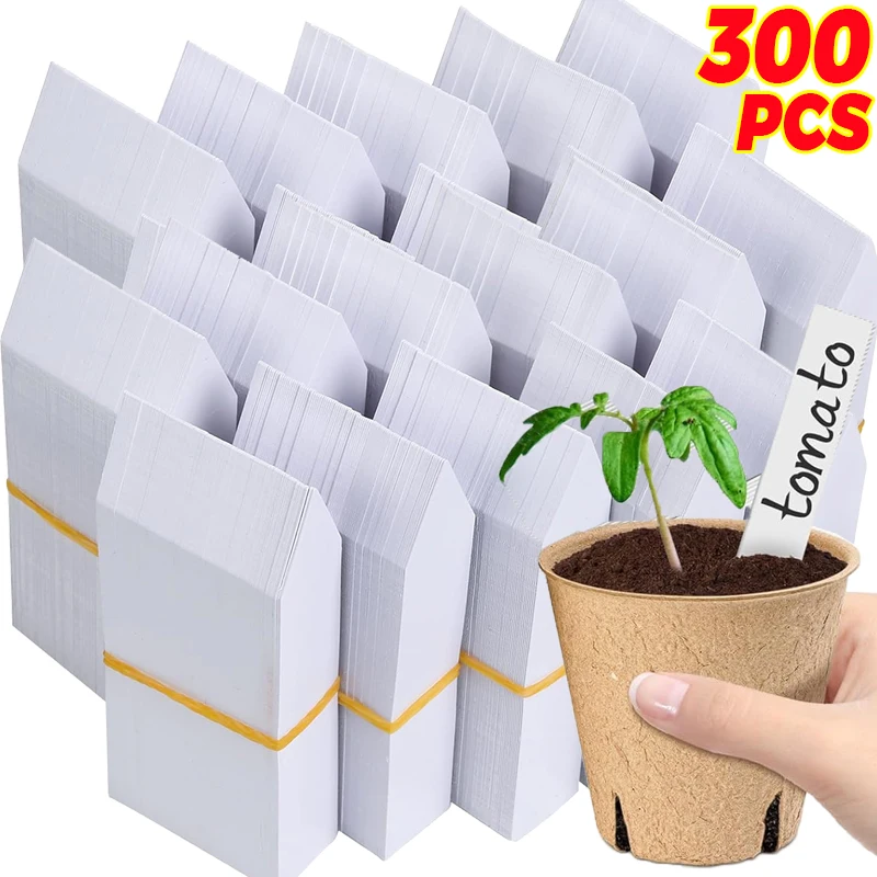 100/300x Waterproof PVC Plant Label Stakes Plant Tags Inserts Sign ...