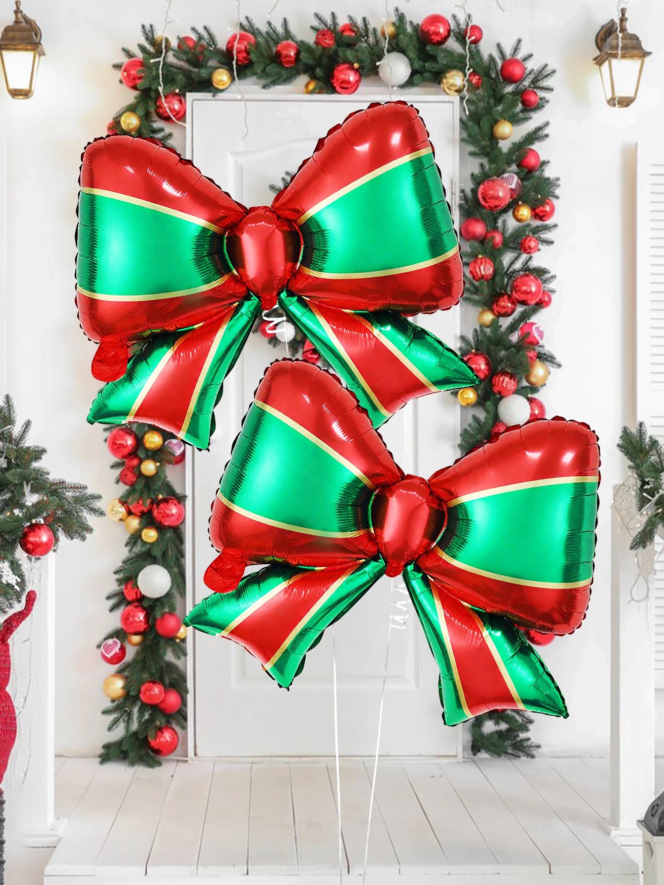2 globos de lazo navideño, Navidad, boda, suministros para fiesta de ...