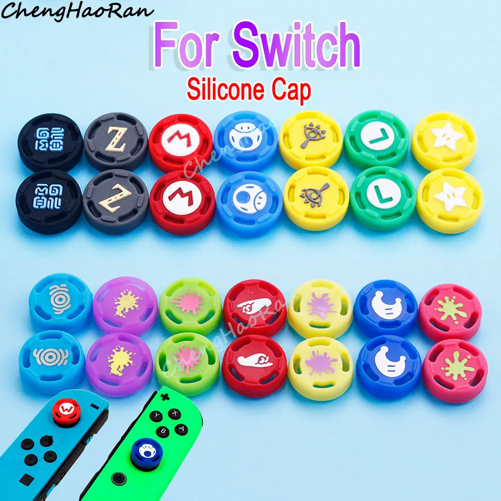 2Pcs-Soft-Silicone-Analog-Thumbstick-Grip-Cap-For-Switch-JoyCon ...