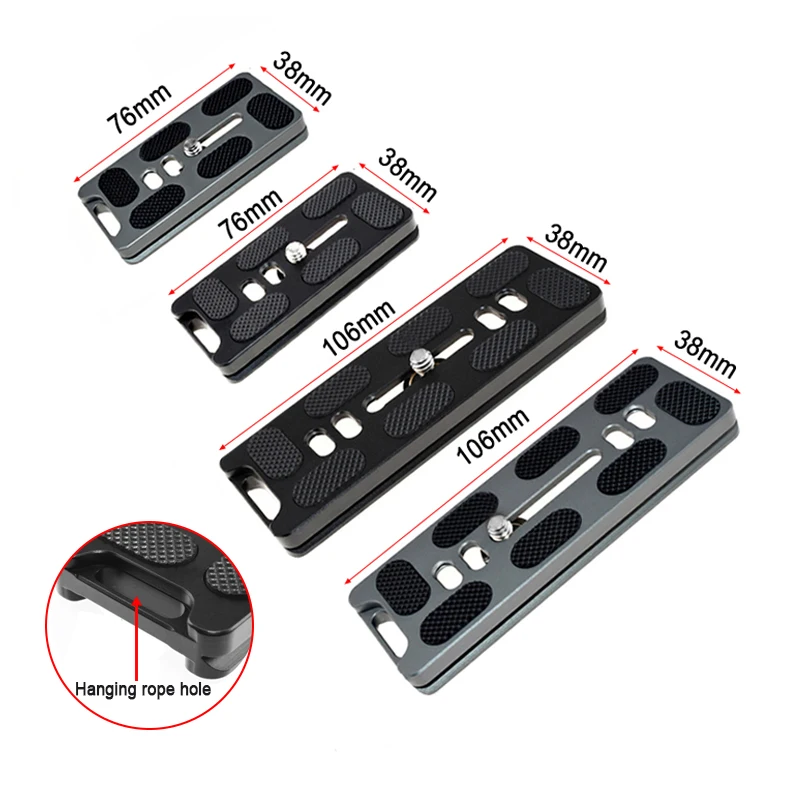 Camera-Quick-Release-Plate-76-106mm-Long-Aluminum-Alloy-Tripod-Ballhead ...