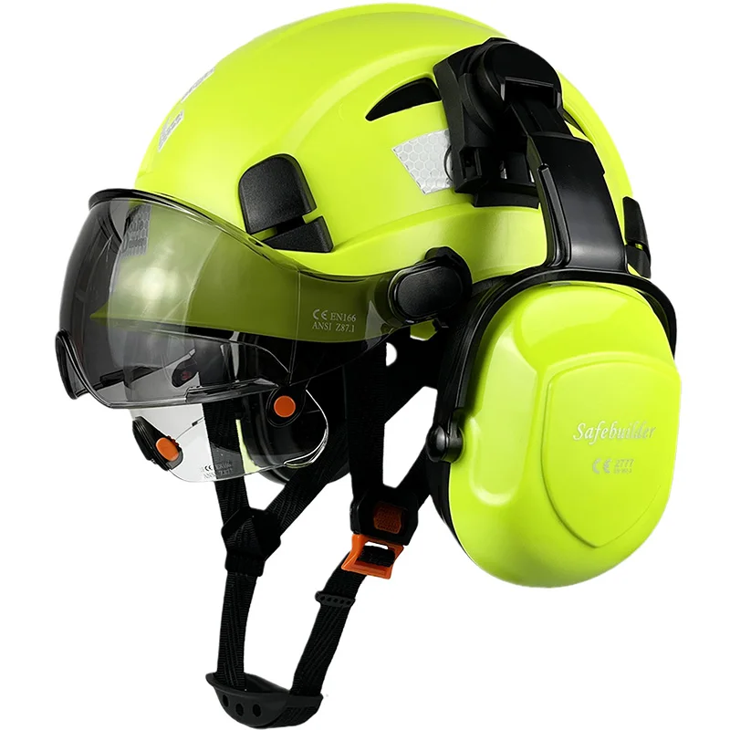 Reflective-Construction-Safety-Helmet-With-Visor-Ear-Muffs-For-Engineer ...