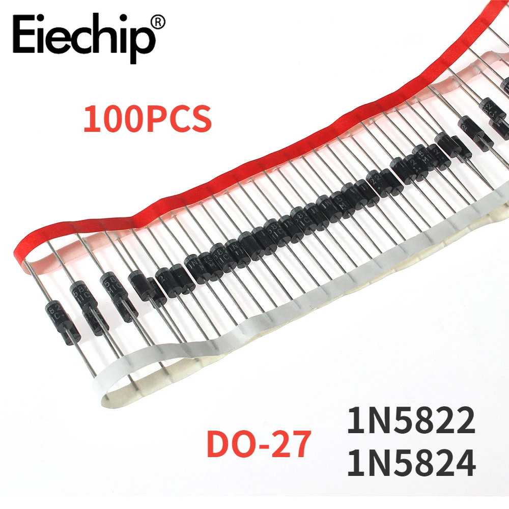 100PCS-Schottky-Diode-1N5822-1N5824-DO-27-30V-40V-3A-5A-Electronic ...