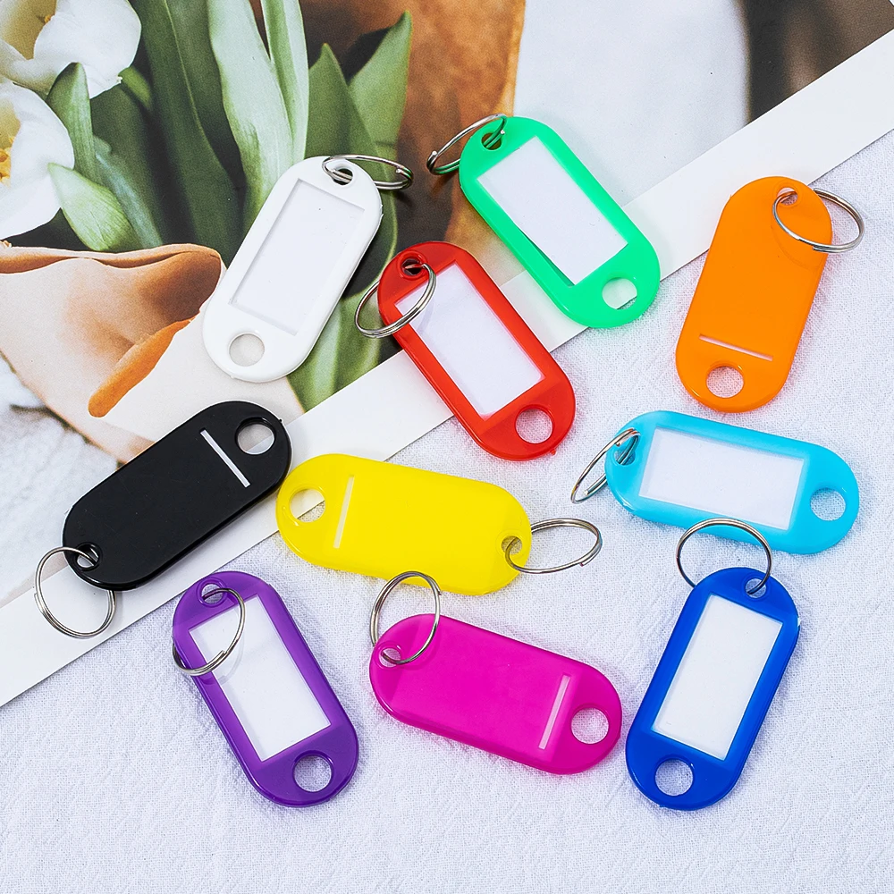 50pcs-Colourful-Plastic-Key-Chain-Key-Tags-with-Window-For-DIY-Key ...