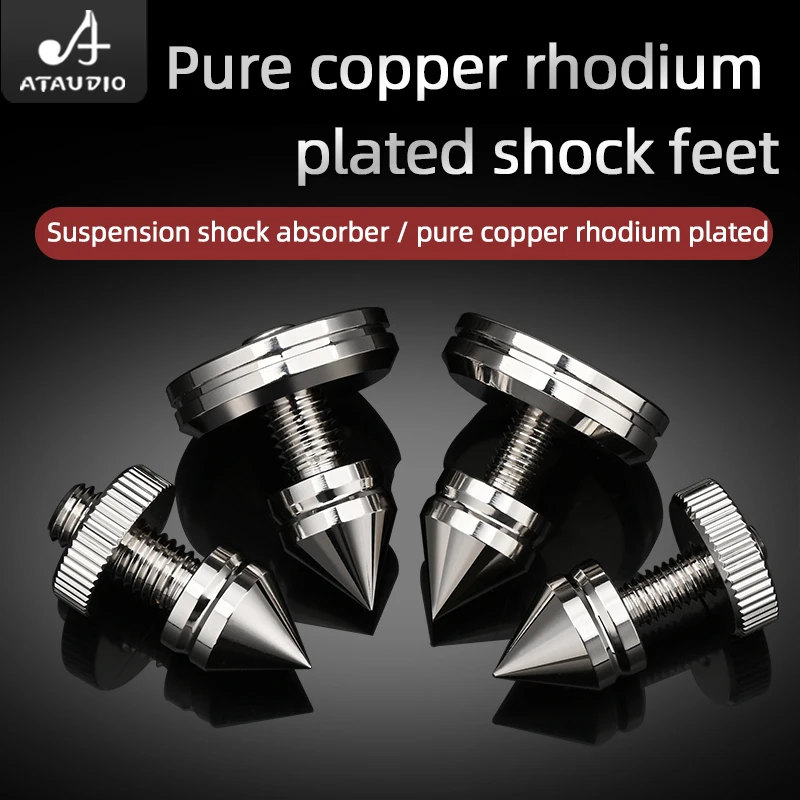 Hi-end-4-PCS-Speaker-Feet-Spikes-Pure-Copper-Rhodium-Plated-Adjustable ...