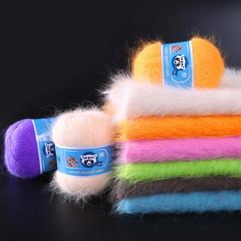 50-20g-Pack-Thick-Warm-Knitting-Mink-Wool-Fluffy-Crocheting-Material ...