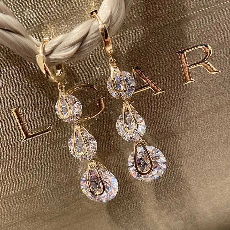 Exquisite-Trend-Crystal-Round-Pendant-Earrings-for-Women-Fashion ...