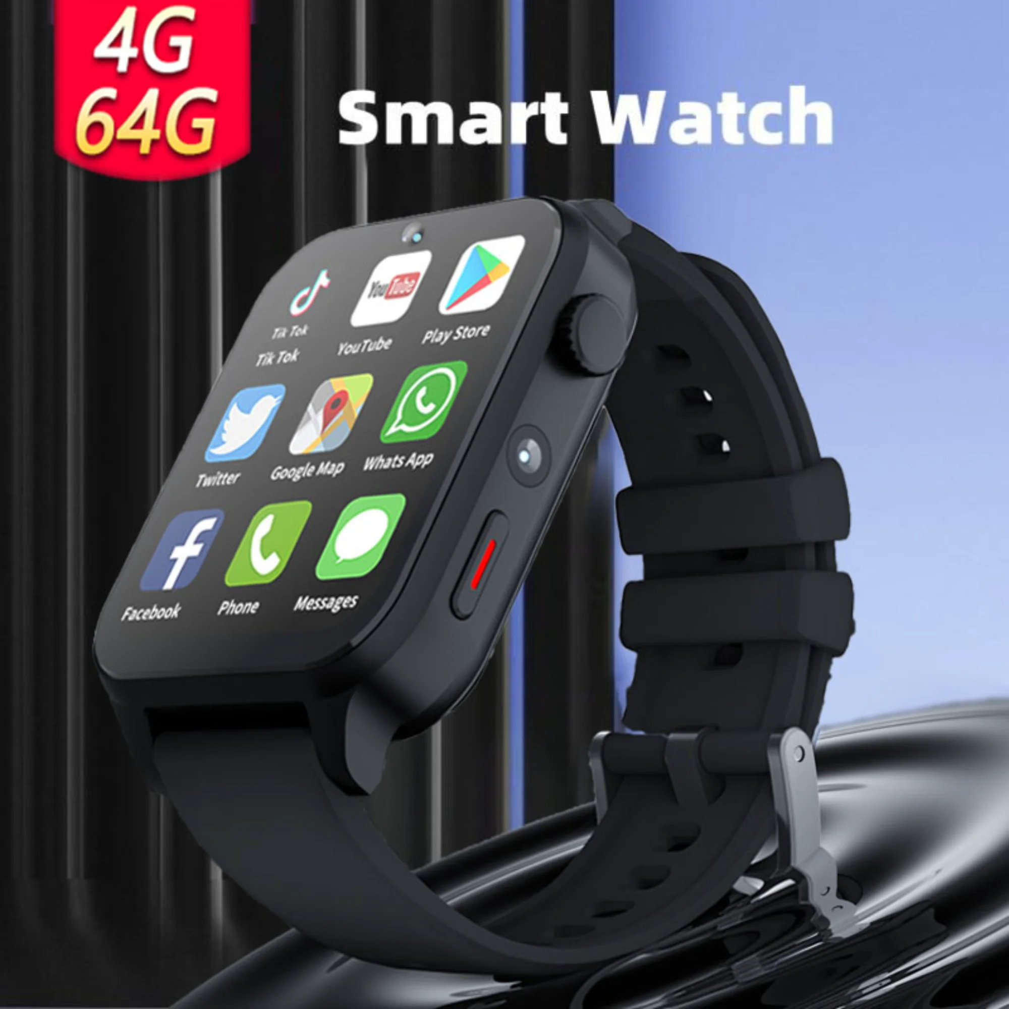 New 4G Smart Watch Men 4GB 64GB A5 1.99 Inch 8 Core Dual CPU Camera ...