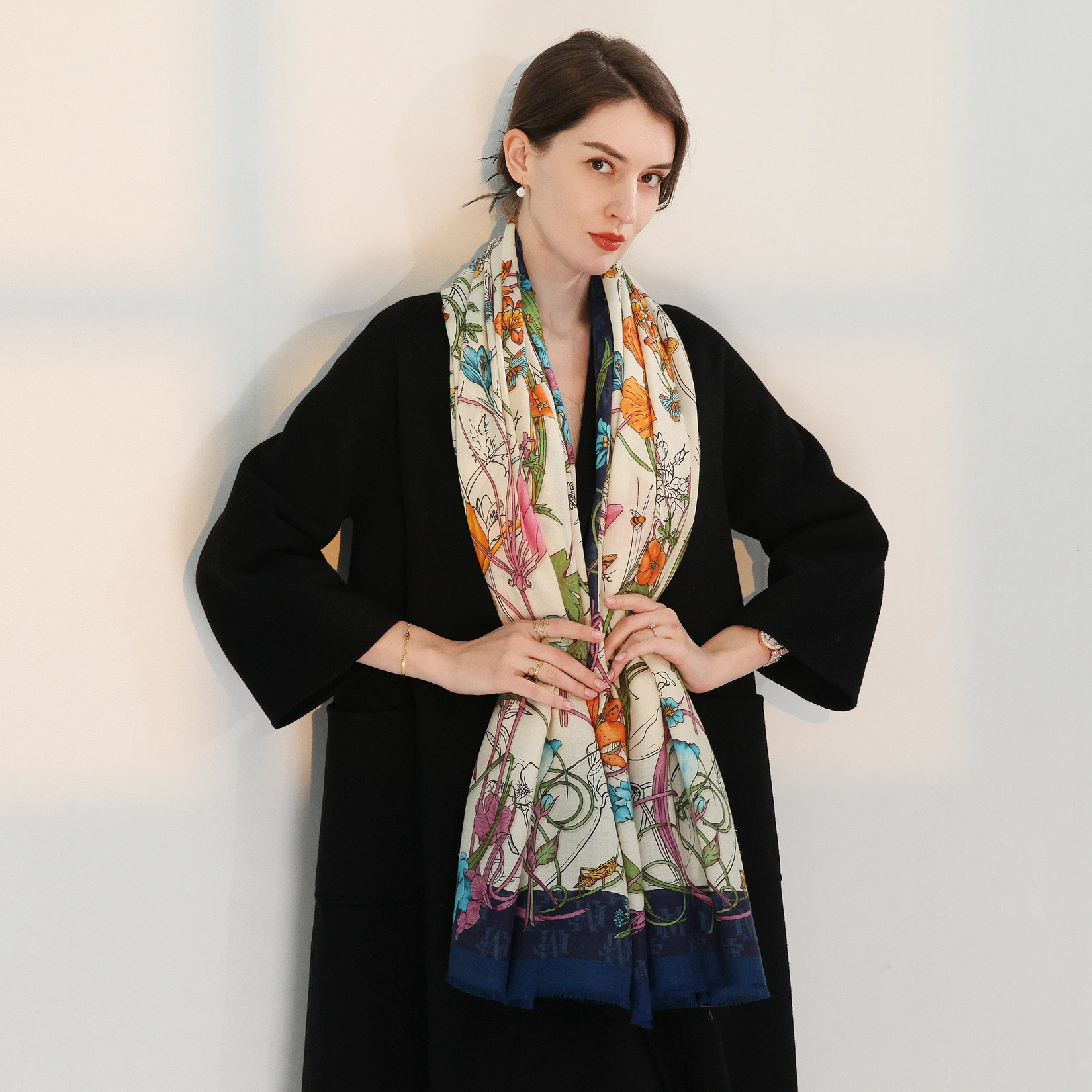 100-wool-Bufanda-Mujer-Wool-Poncho-Head-Women-Lady-Warm-Shawl-Stoles ...