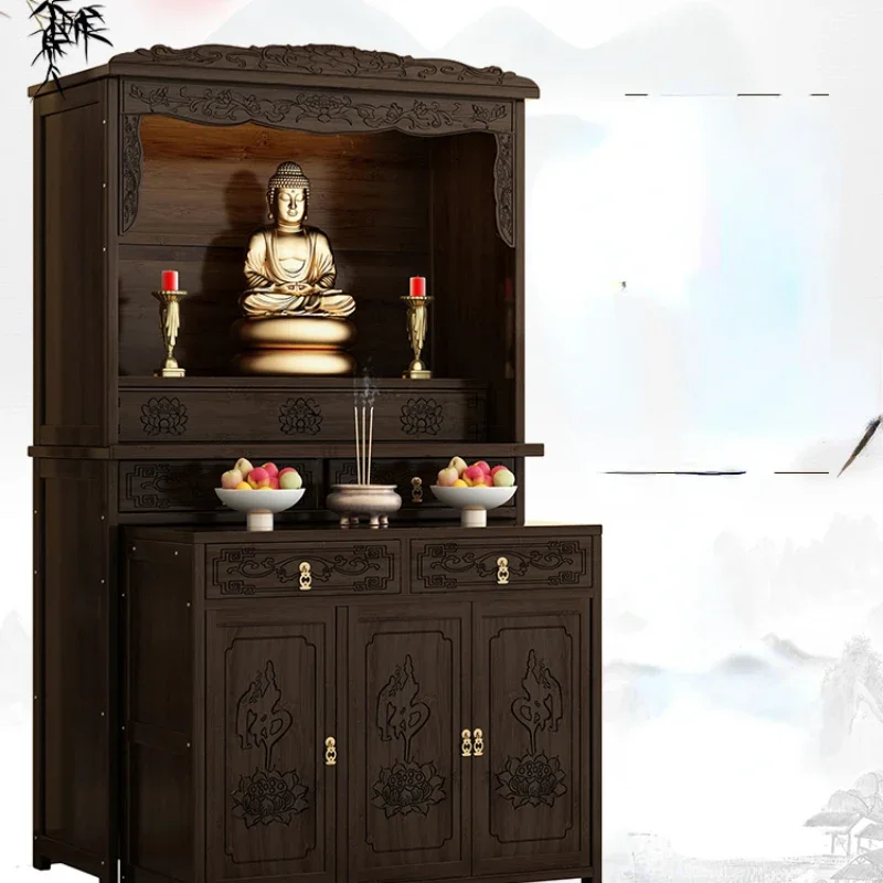 New-Chinese-Buddha-Shrine-Stand-Cabinet-Home-Worship-Shrine-Buddha ...