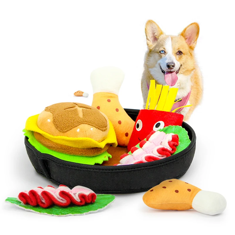 Hamburger-Dog-Toy-Hot-Dog-Sound-Toy-Cute-Squeaky-Chicken-Meat-Vegetable ...