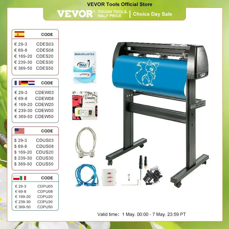 VEVOR-28-Inch-Vinyl-Cutter-Machine-with-Floor-Stand-Vinly-Sign-Cutting ...