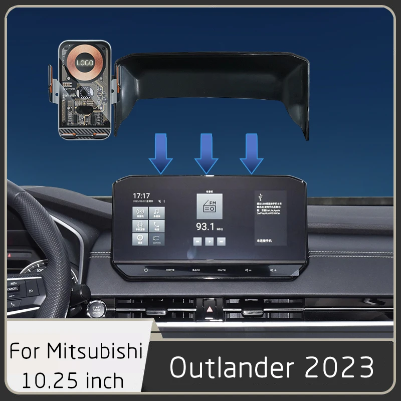 For-Mitsubishi-Outlander-2023-Car-Wireless-Charger-Mobile-Phone-GPS ...