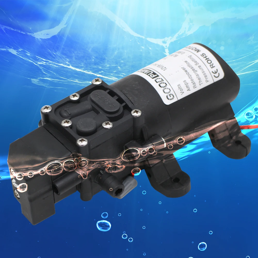 마이크로 전기 다이어프램 워터 펌프 자동 스위치 고압 세차 스프레이 워터 펌프 분당 5l 08mpa 70w