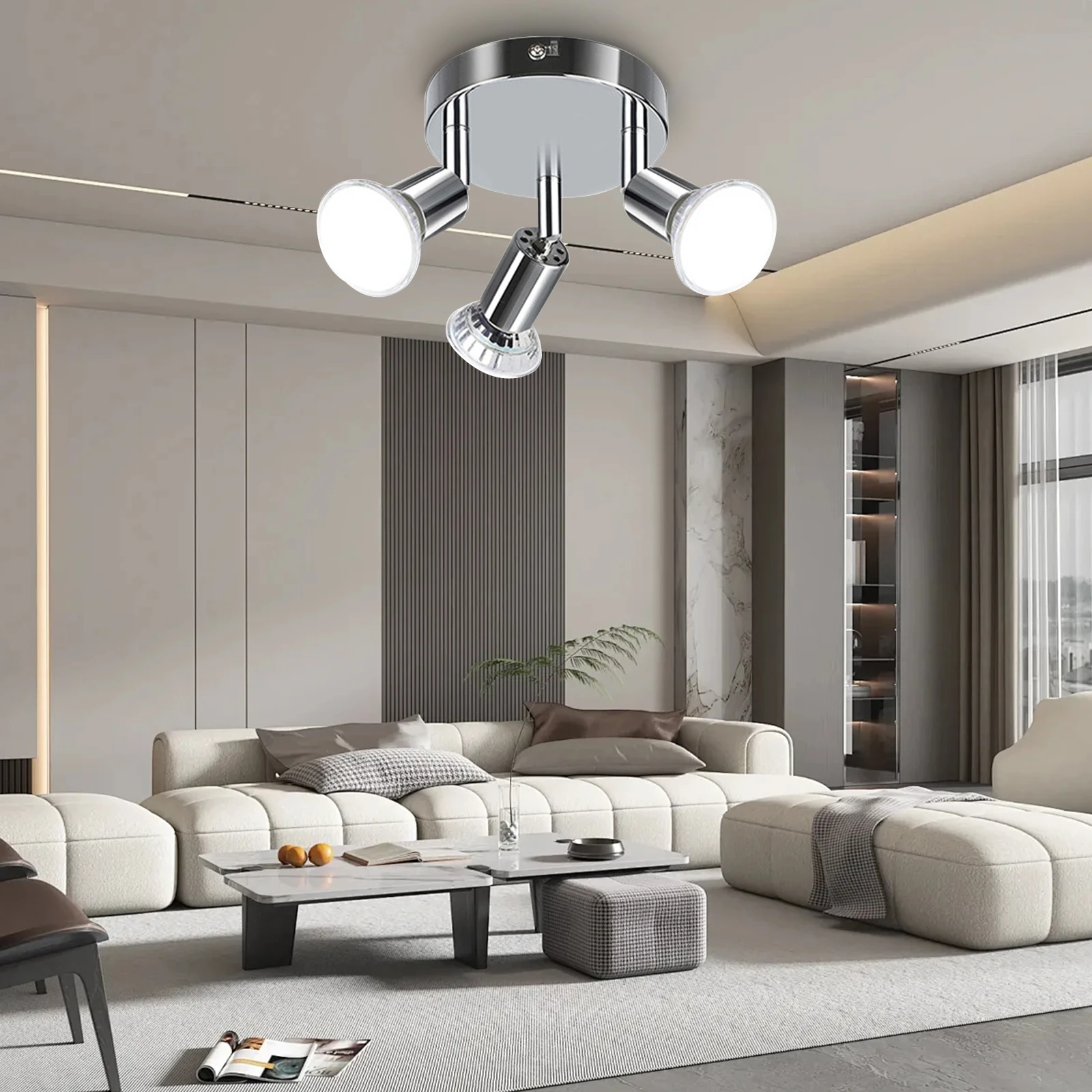 3-Way-Rotatable-Ceiling-Light-GU10-Base-Ceiling-Spotlight-Modern-Wide ...