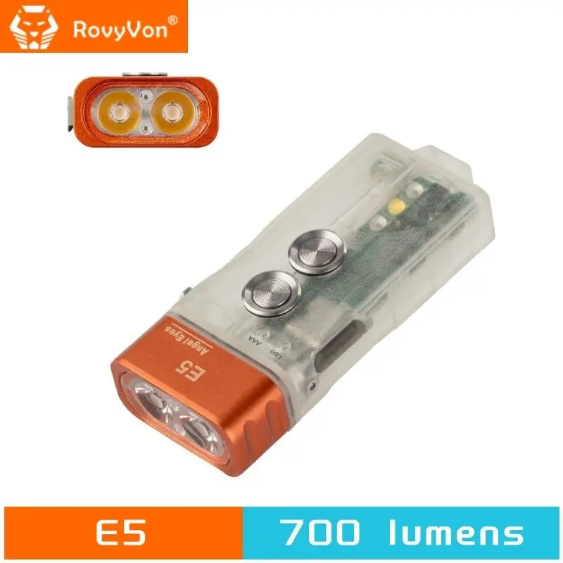 RovyVon-E5-Dual-LEDs-Dual-Power-Supplies-Flat-Flashlight-700lm ...