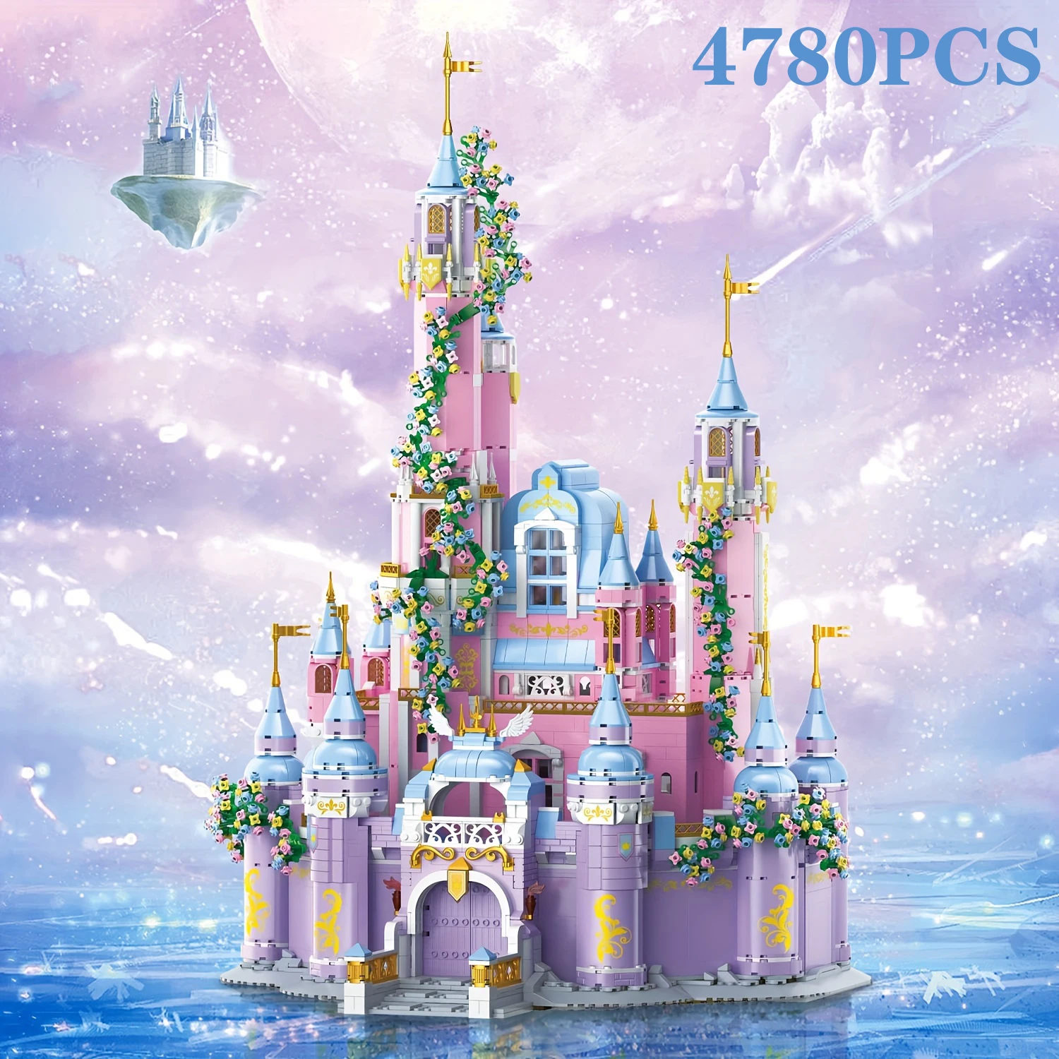 4780PCS-Princess-Castle-Building-Blocks-Model-Set-Pink-Church-City ...