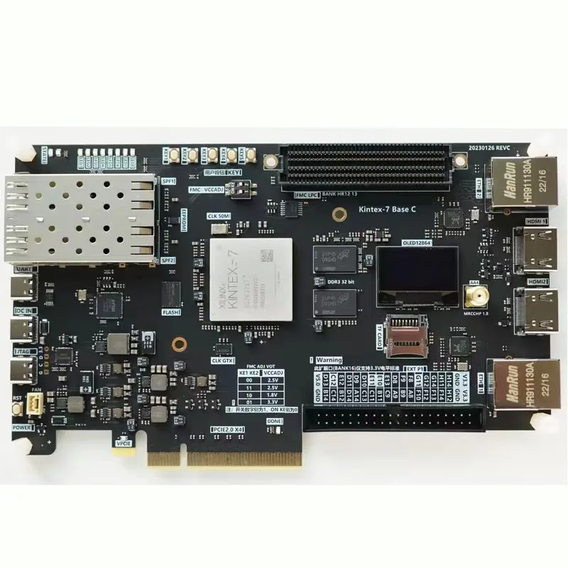 FPGA Xilinx Kintex-7 XC7K325T PCIE Development Board with Dual Gigabit Ethernet Ports Dual 10 ...