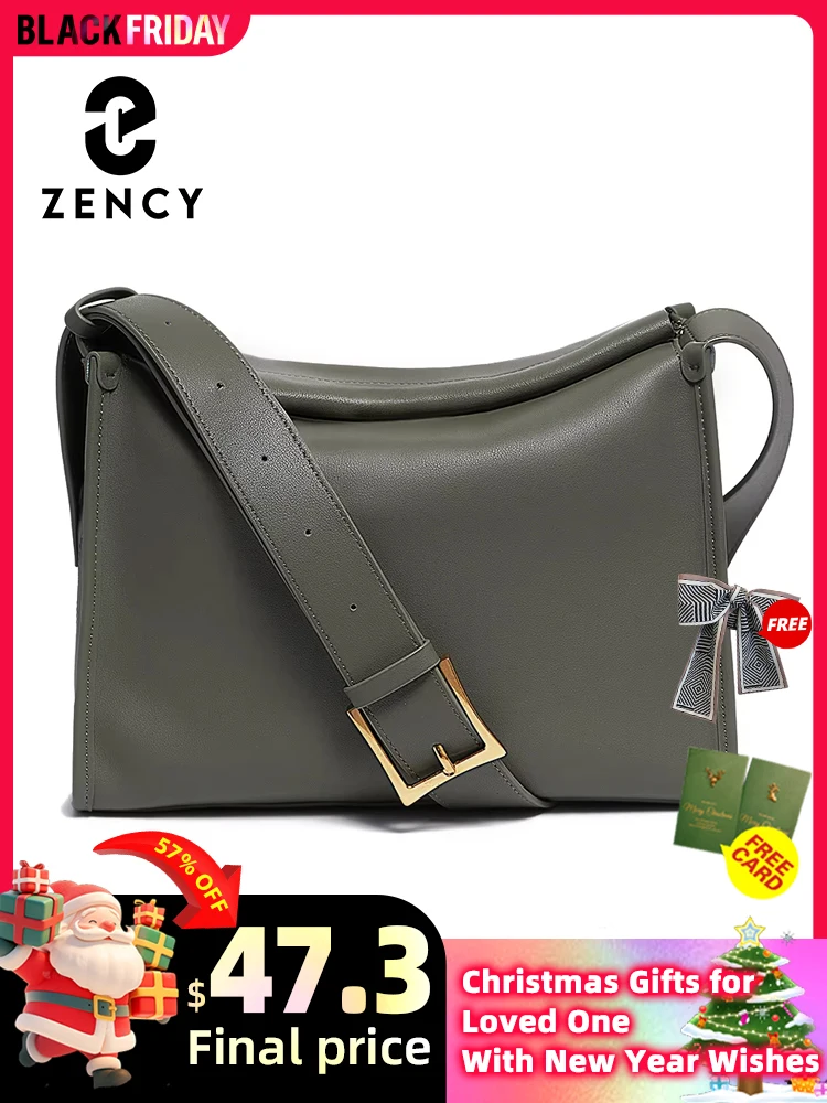 Zency-Women-Shoulder-Messenger-Crossbody-Bag-Soft-Leather-Satchel-Large ...
