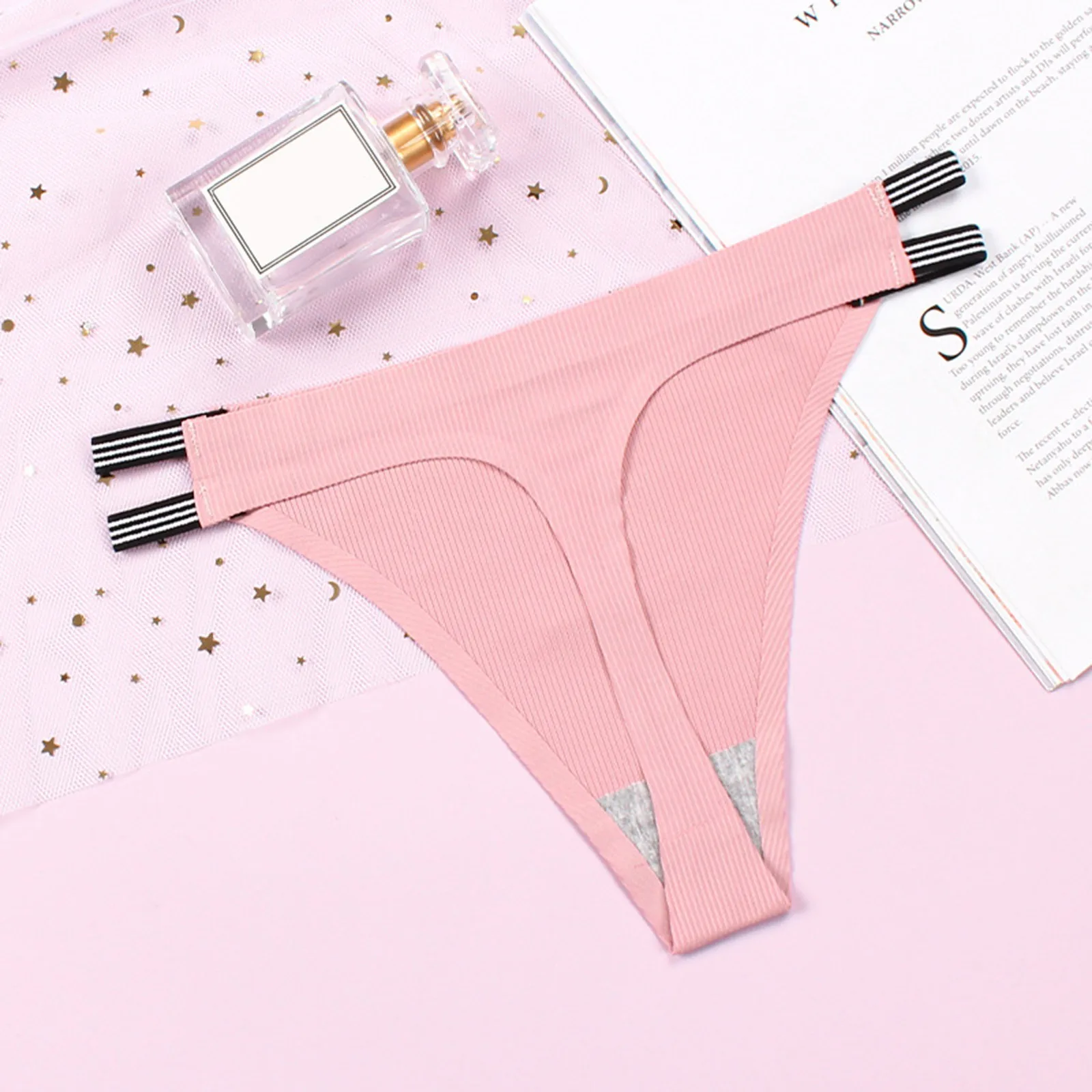 Tanga-de-seda-de-hielo-de-cintura-media-para-mujer-lencer-a-de ...