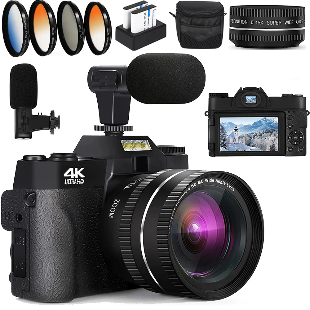 KOMERY-Compact-Digital-Photography-Camera-4K-WIFI-Web-Camera-Vintage ...