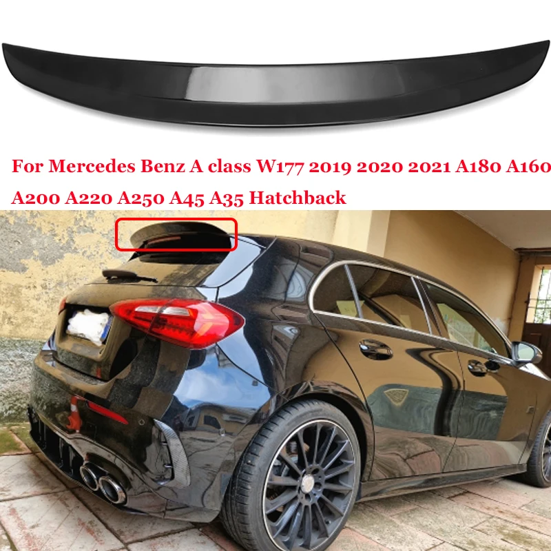 ABS Glossy Rear Trunk Spoiler for Mercedes Benz A class W177 2019 2020 ...