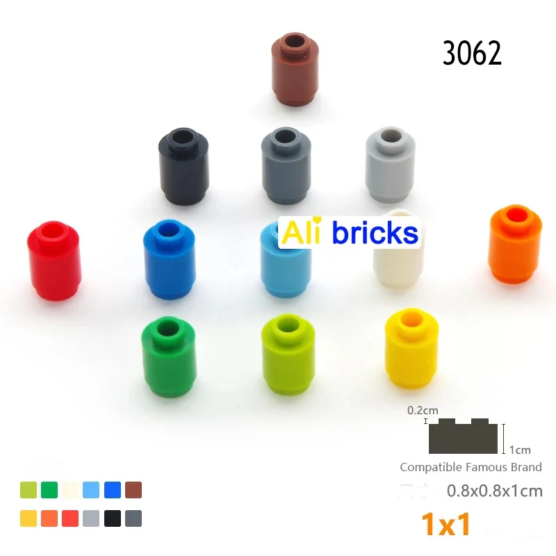 50pcs-1x1-Round-Cylinder-Bricks-Technology-Changeover-Catch-Compatible ...