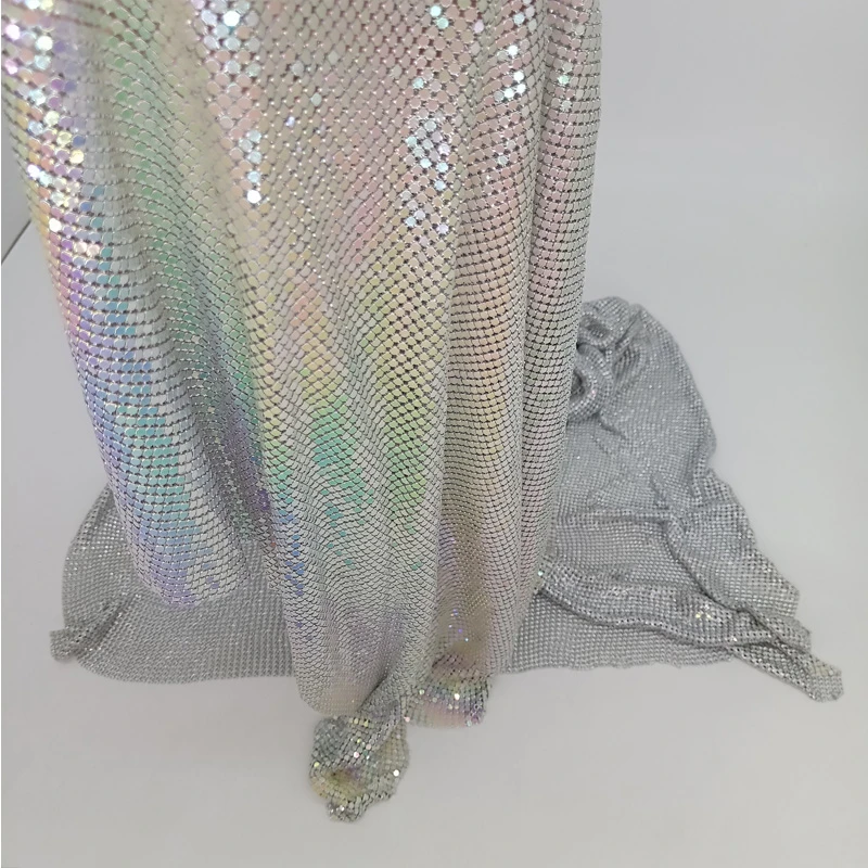 Metal Sewing Dress Bag Shoes | Metal Mesh Fabric Metallic | White ...