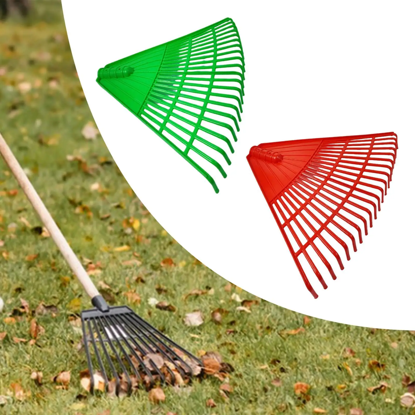 Leaf Rake Head with 21 Tines Plastic Agriculture Leaf Removal Tool ...