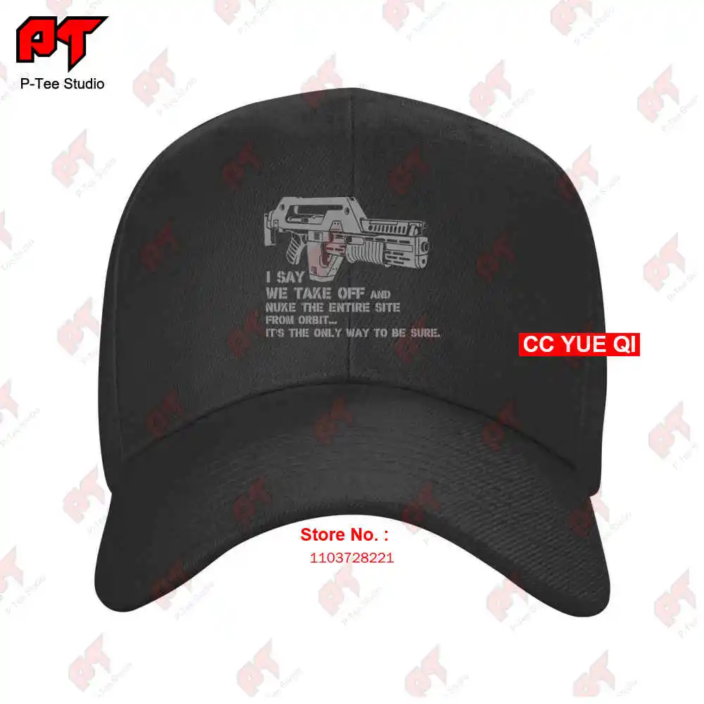 Aliens-Nuke-From-Orbit-M41A-Pulse-Rifle-Film-Baseball-Caps-Truck-Cap ...