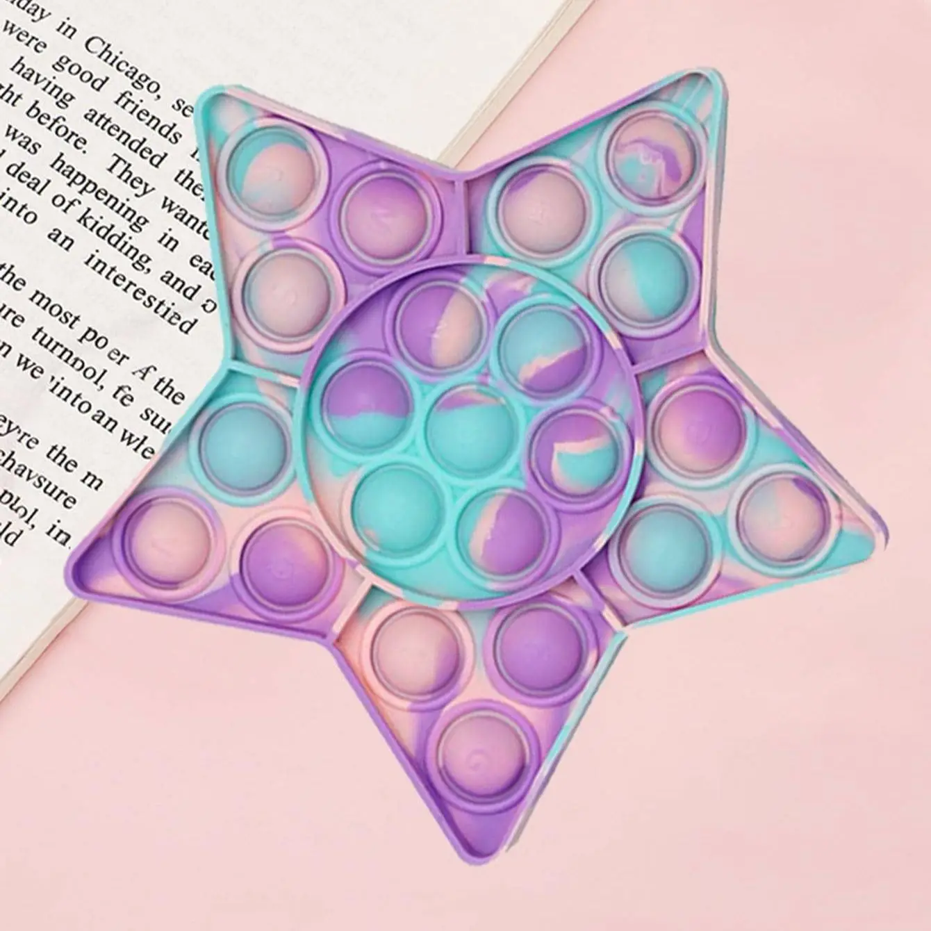 1PC-Push-Bubble-Pop-Fidget-Toys-For-Adult-Office-Five-Pointed-Star-Anti ...