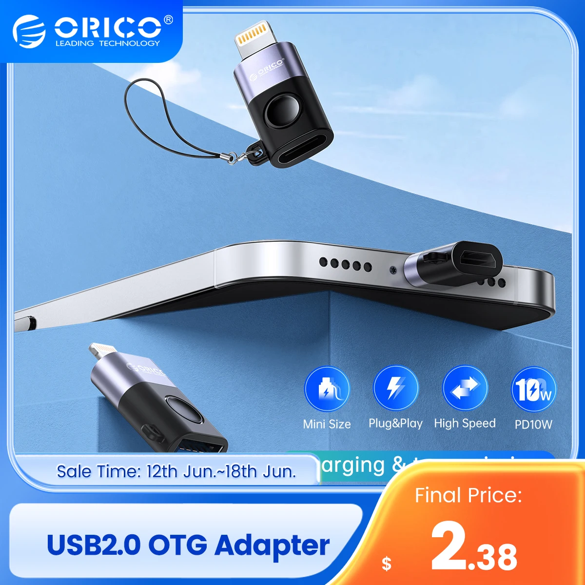 Orico – Adaptateur Otg Usb Type-c Vers Usb3.0 Otg, Charge Et ...